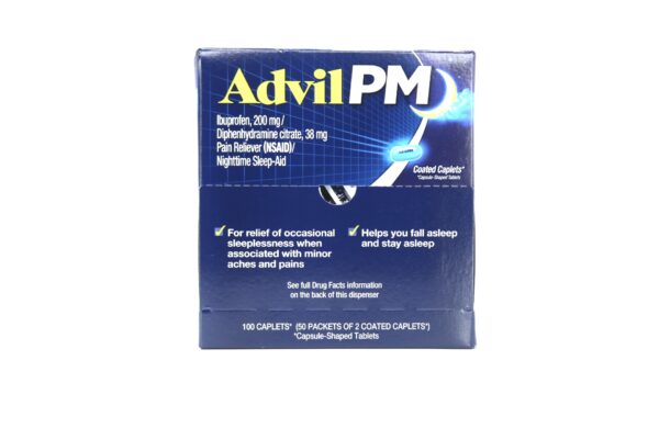 ADVIL PM 50 PACKETS 2 COATED CAPLETS – AK USA Wholesaler
